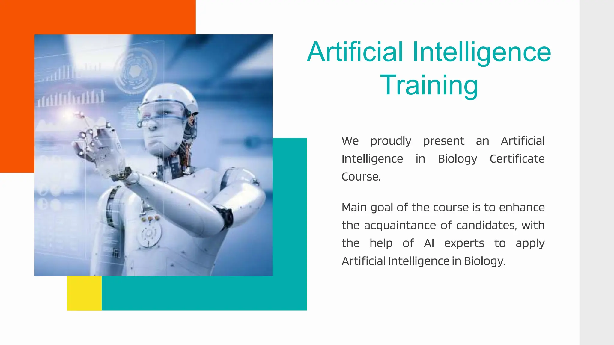 Artificial Intelligence in Biology Course | PPTX