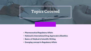 Regulatory Affairs Certification Courses | PPTX