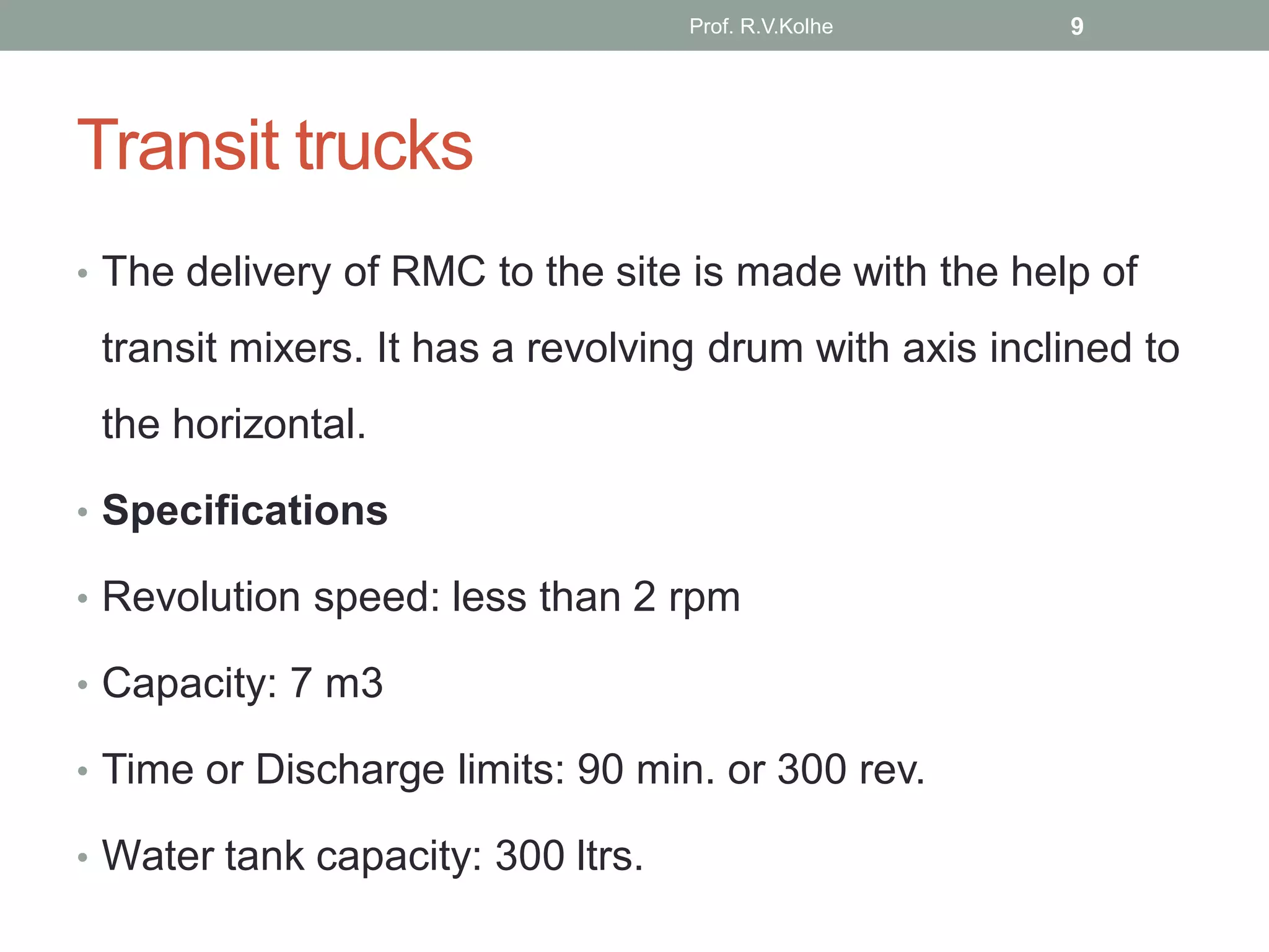 Ready Mix Concrete (RMC) Production Efficiency | PDF