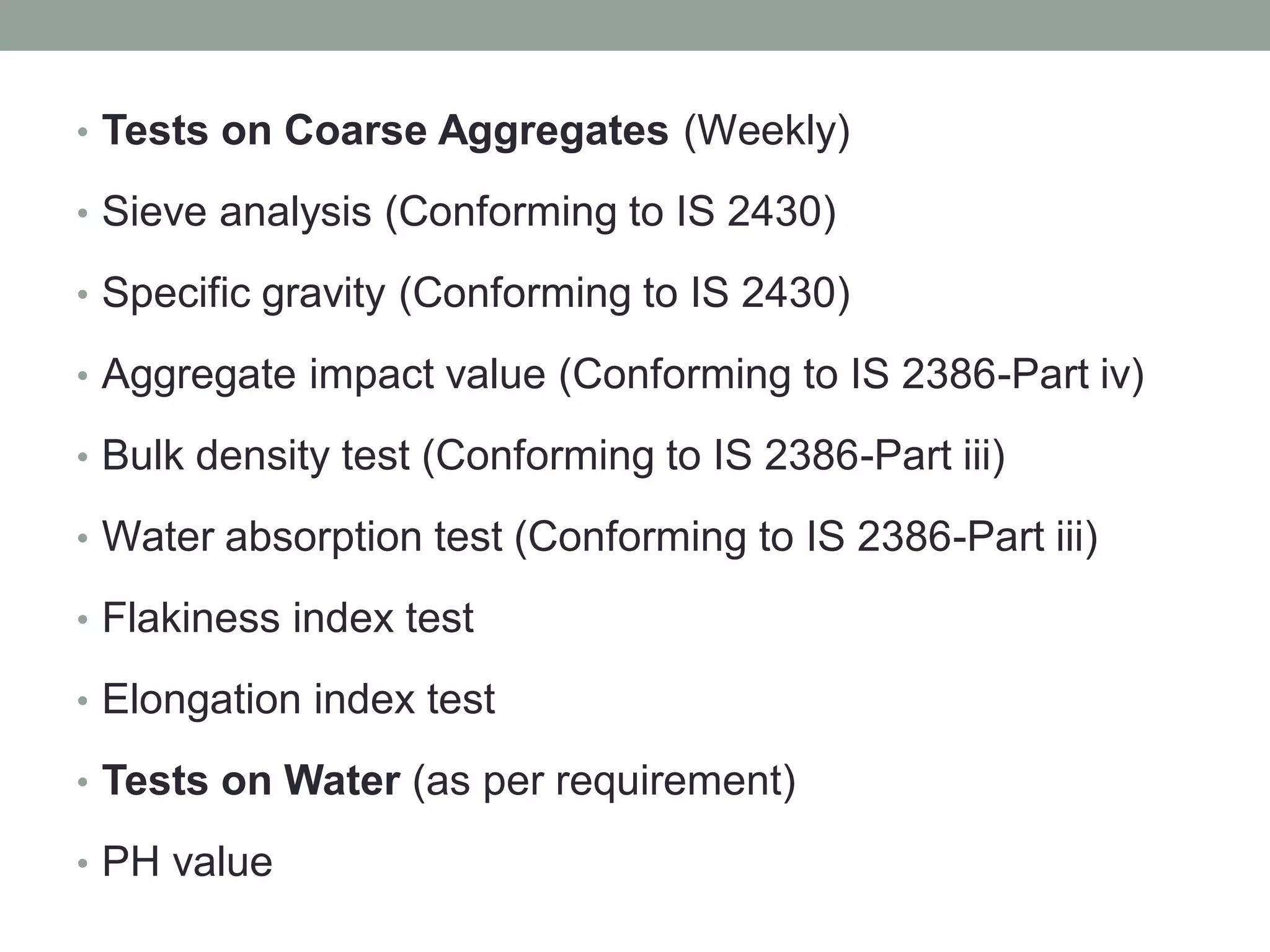 Ready Mix Concrete (RMC) quality controls | PDF