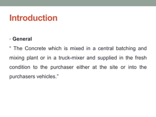 Ready Mix Concrete (RMC) quality controls | PDF