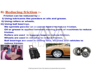 NCERT Solutions friction class 8 notes pdf | PDF