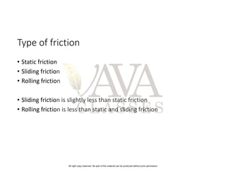NCERT Solutions friction class 8 notes pdf | PDF
