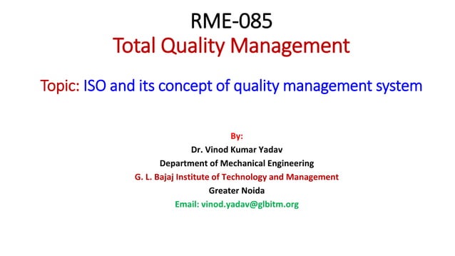 RME-085 TQM (unit-5 part 1) | PDF | Computer Software and Applications | Computing