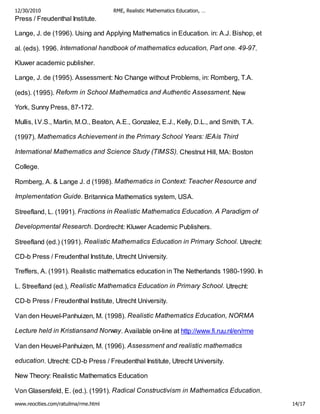 Rme realistic-mathematics-education-literature-review | PDF