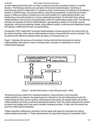 Rme realistic-mathematics-education-literature-review | PDF