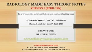 RADIOLOGY MADE EASY NOTES- DR NAVNI GARG | PPTX