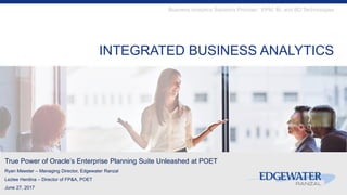 True Power of Oracle's Enterprise Planning Suite Unleashed at POET ...