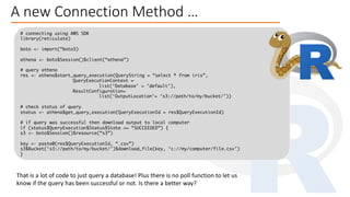 R and Athena … there is another way!? | PPT