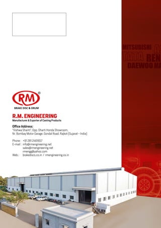 R. M. Engineering, Rajkot, Disc Brakes | PDF