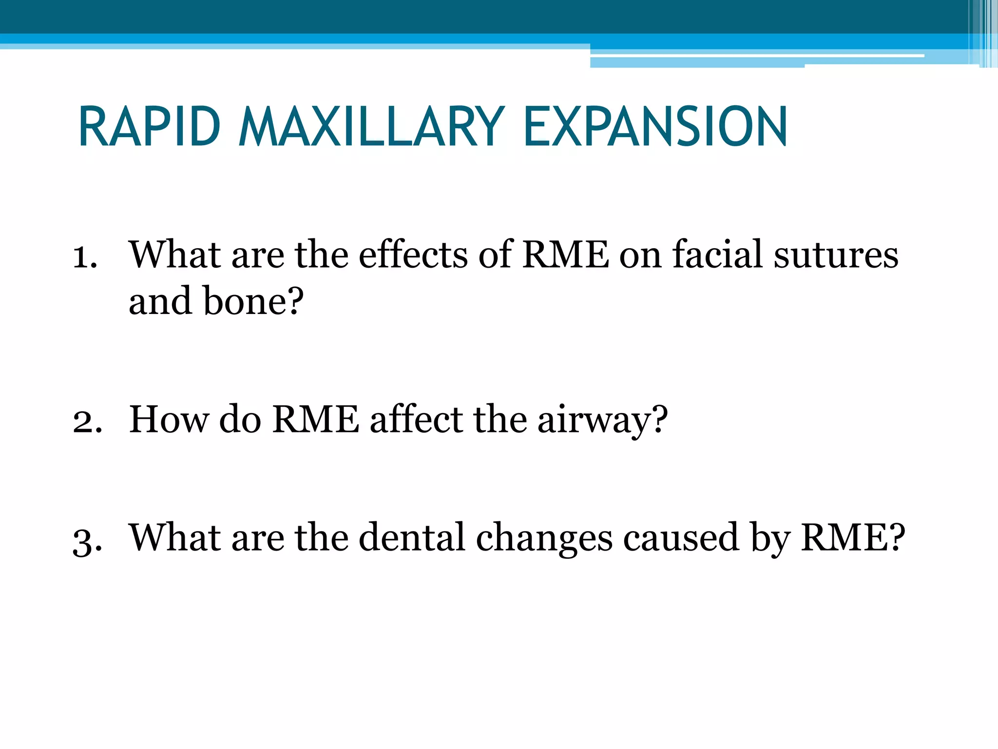 Rapid Maxillary Expansion : An Update | PPTX