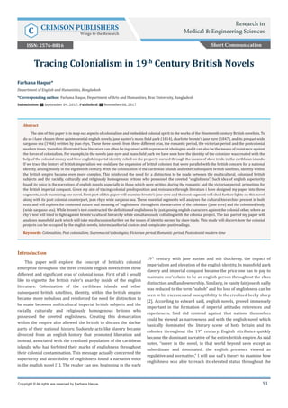 Tracing Colonialism in 19th Century British Novels by Farhana Haque in ...