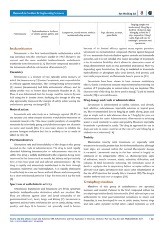 Anthelmintics and their Application in Veterinary Medicine | PDF