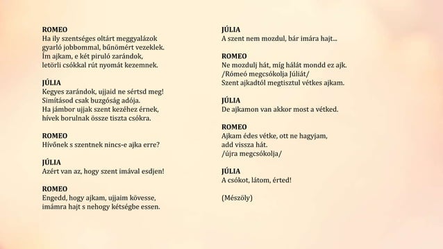 Rómeó és Júlia | PPTX