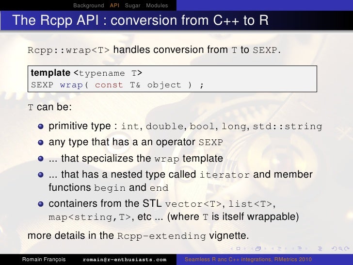 Rcpp Seemless R And C