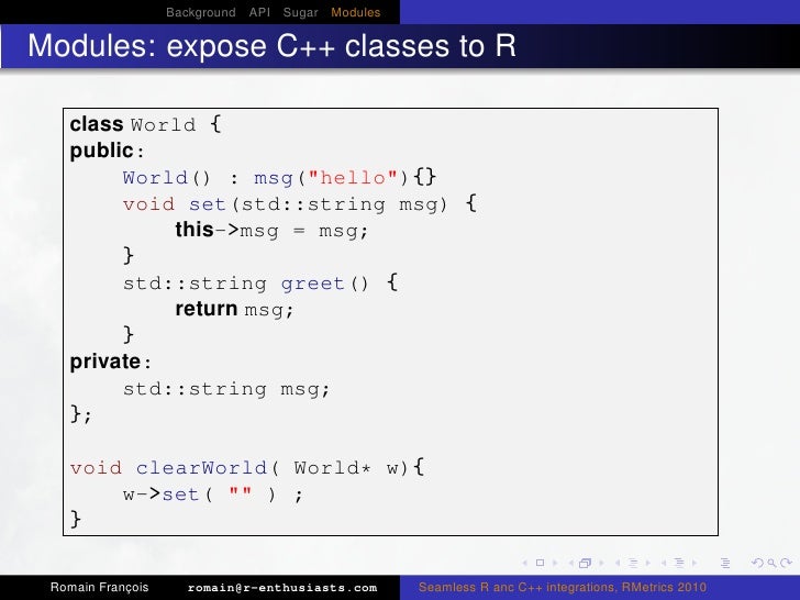 Rcpp: Seemless R and C++