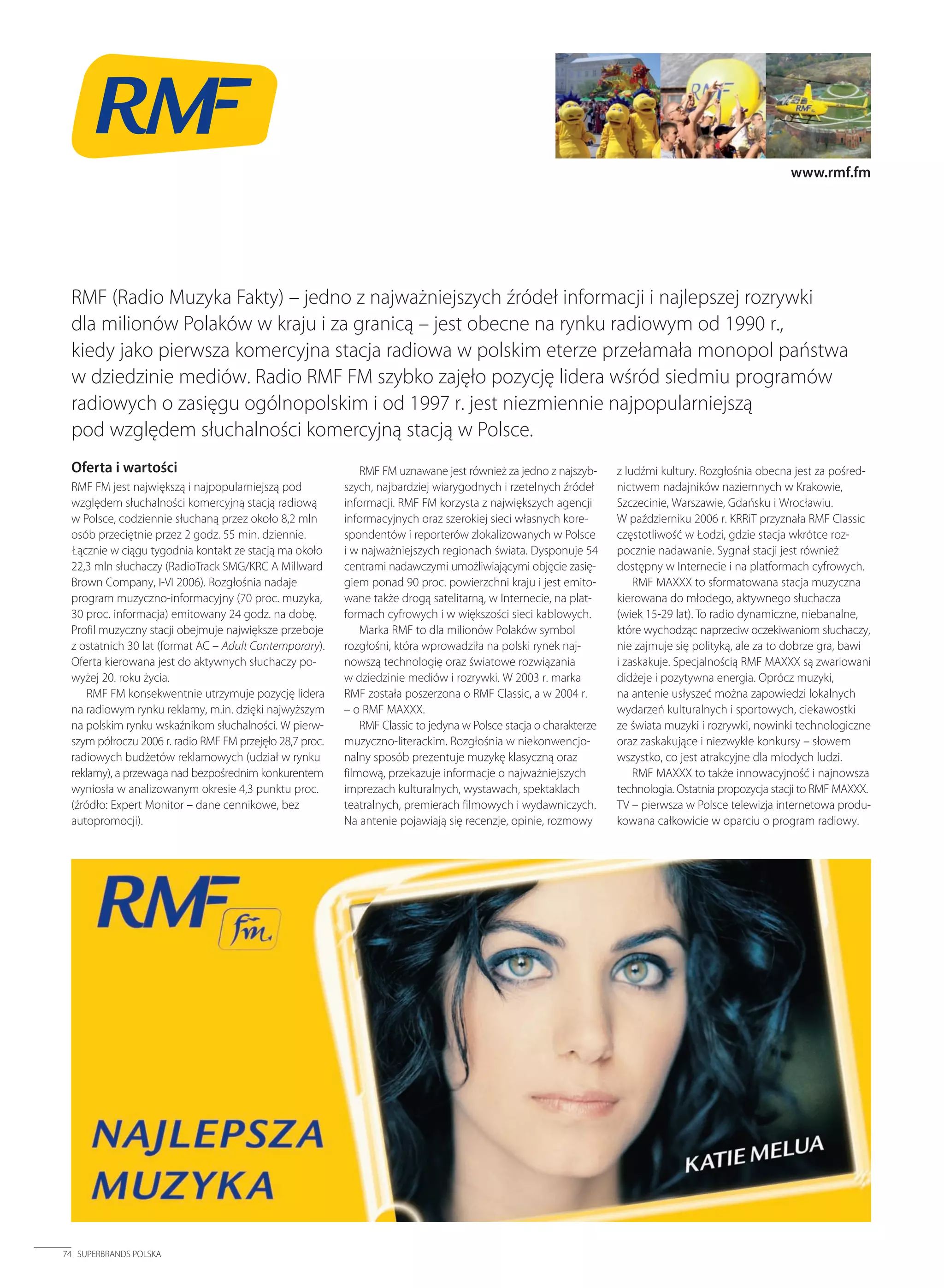 Case study marki RMF FM z Albumu Superbrands Polska 2006 | PDF