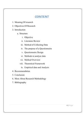 Project Report on Research Methodology | PDF