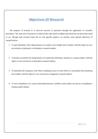 Project Report on Research Methodology | PDF