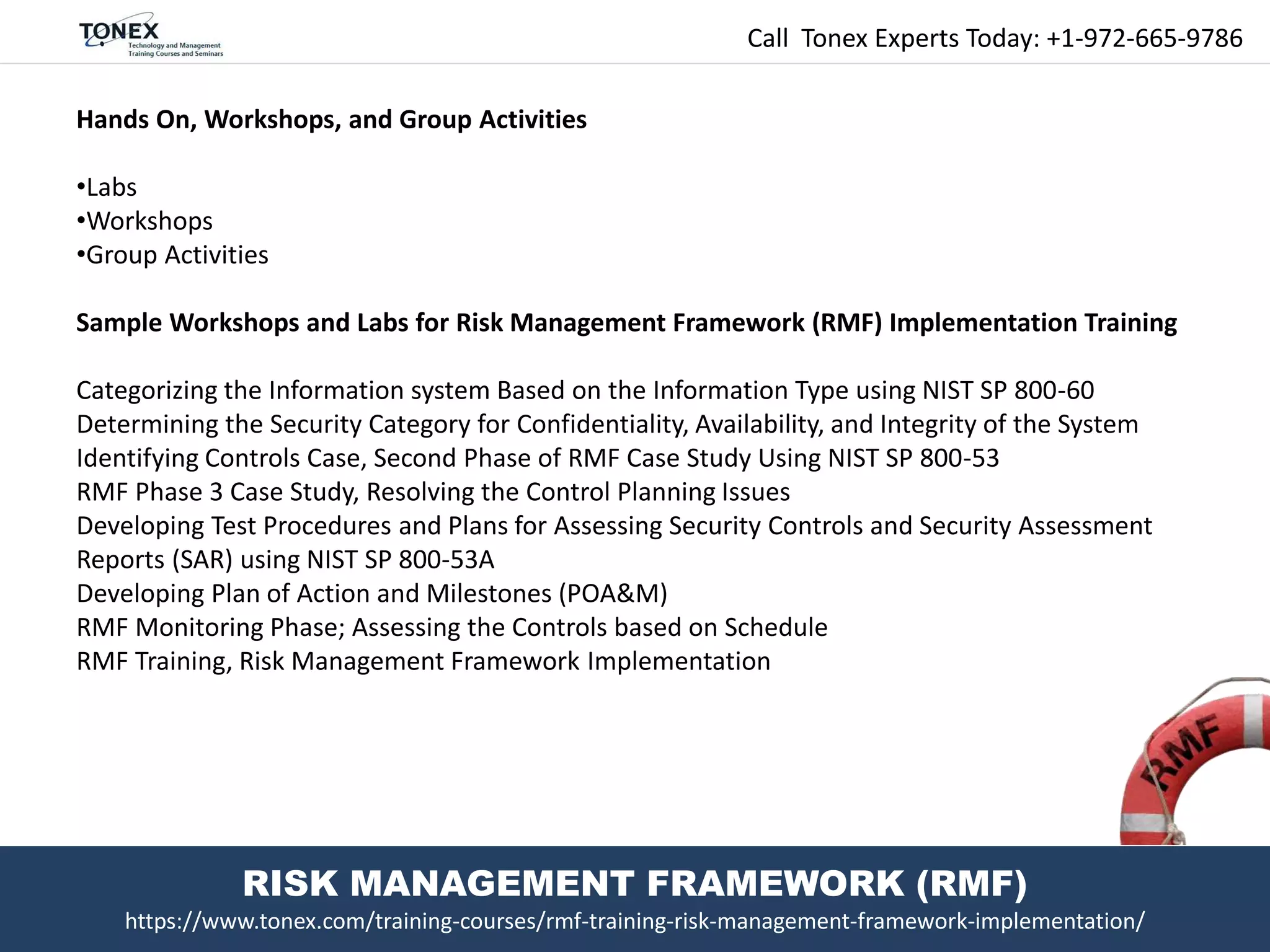 RMF Training, Risk Management Framework Implementation | PPTX