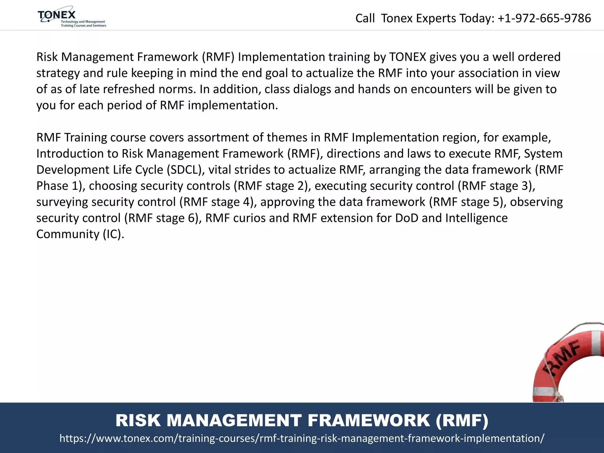 RMF Training, Risk Management Framework Implementation | PPTX
