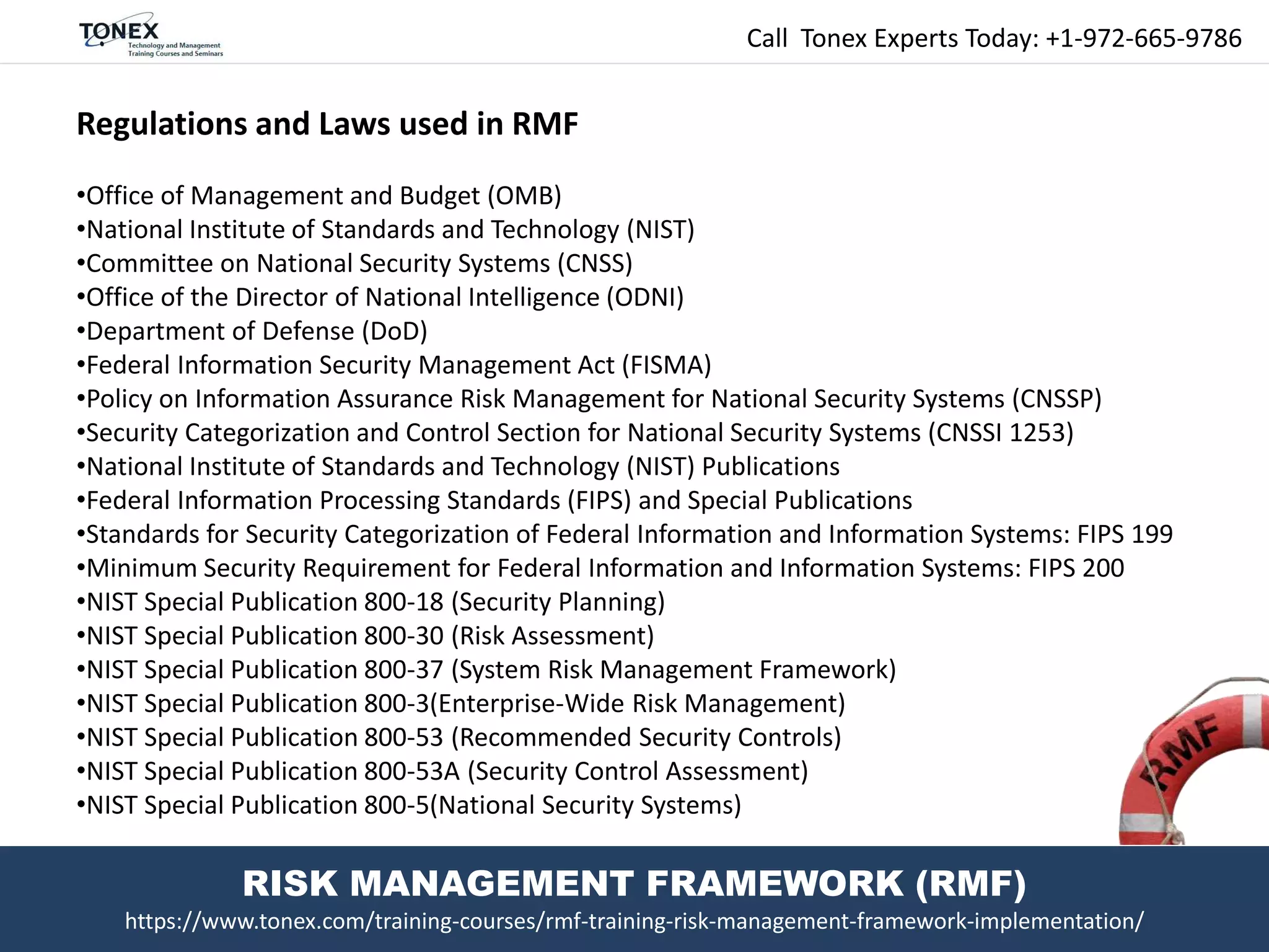 RMF Training, Risk Management Framework Implementation | PPTX