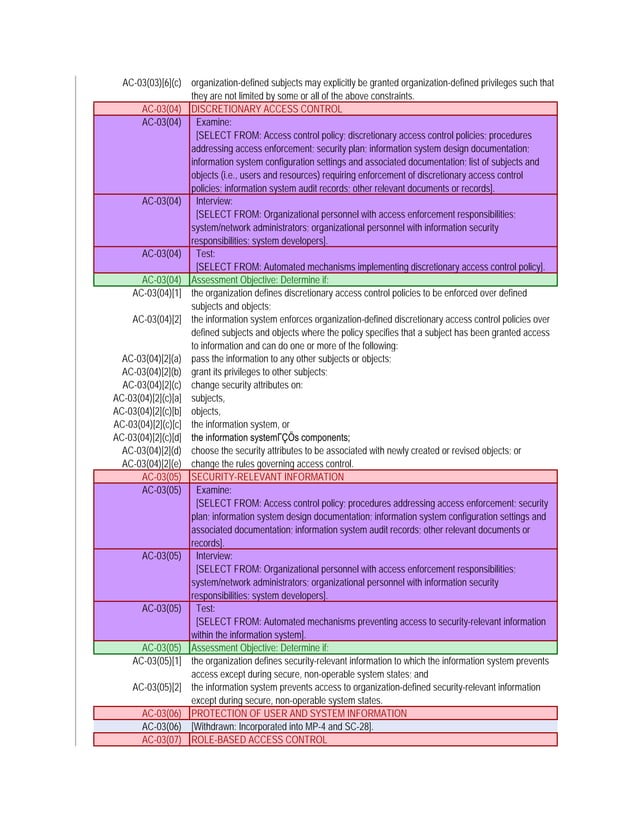 Risk Management Framework (RMF) STEP 4- Access Security Controls - NIST ...