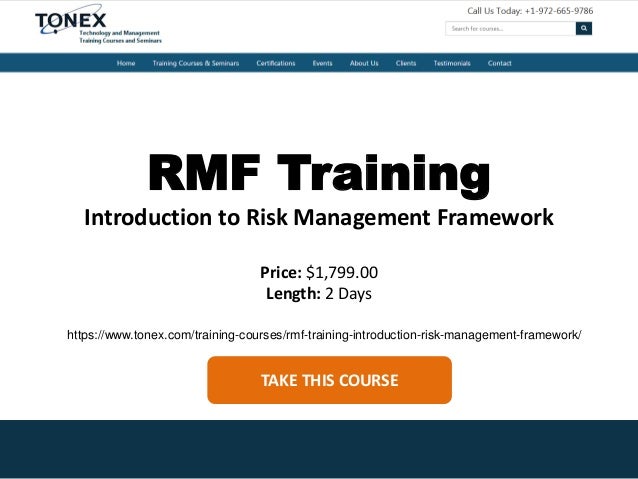 RMF Risk Management Framework Training