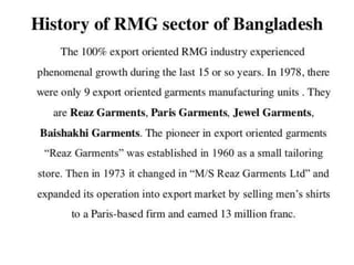 Problems and Prospect of RMG Sector in Bangladesh | PPTX