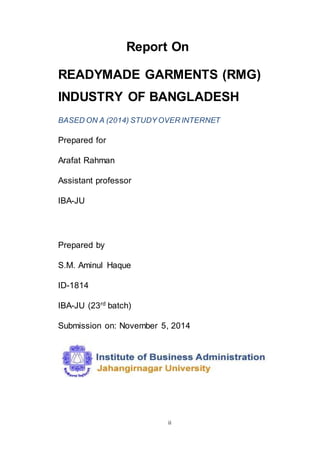 Readymade garments industry of bangladesh | DOCX