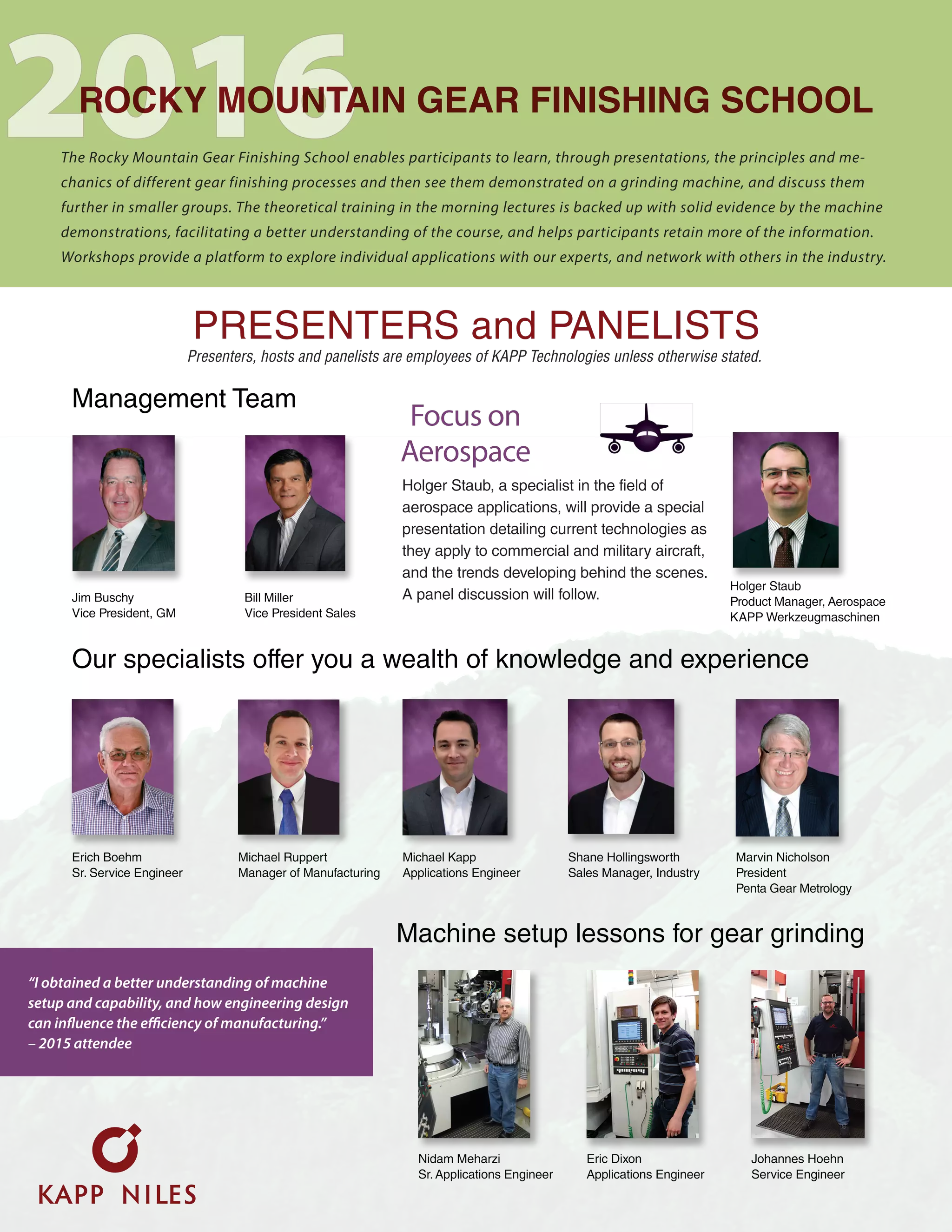 Kapp Niles CNC Gear Grinders - Rocky Mountain Gear Finishing School ...