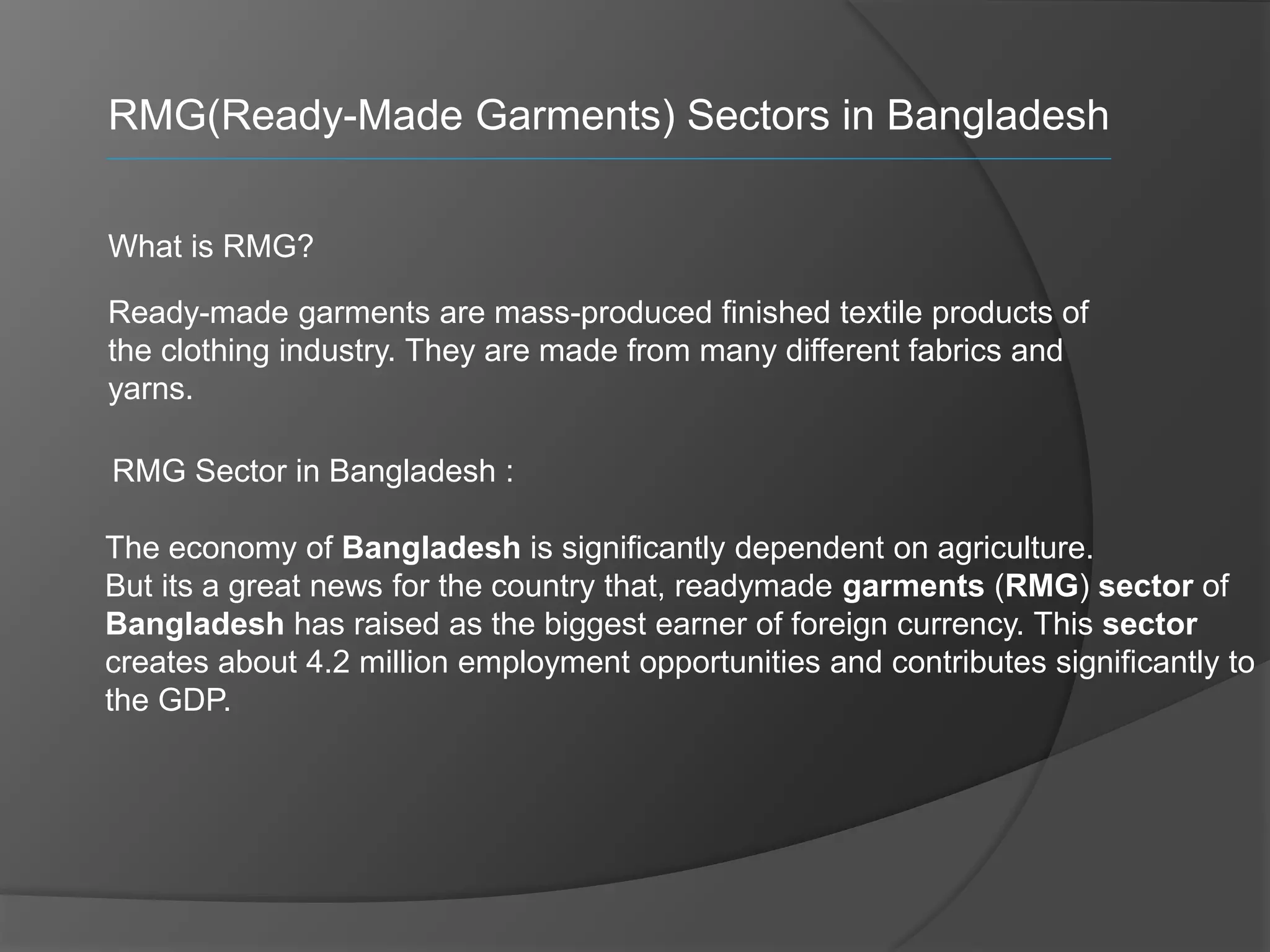 RMG Sectors In bangladesh | PPTX