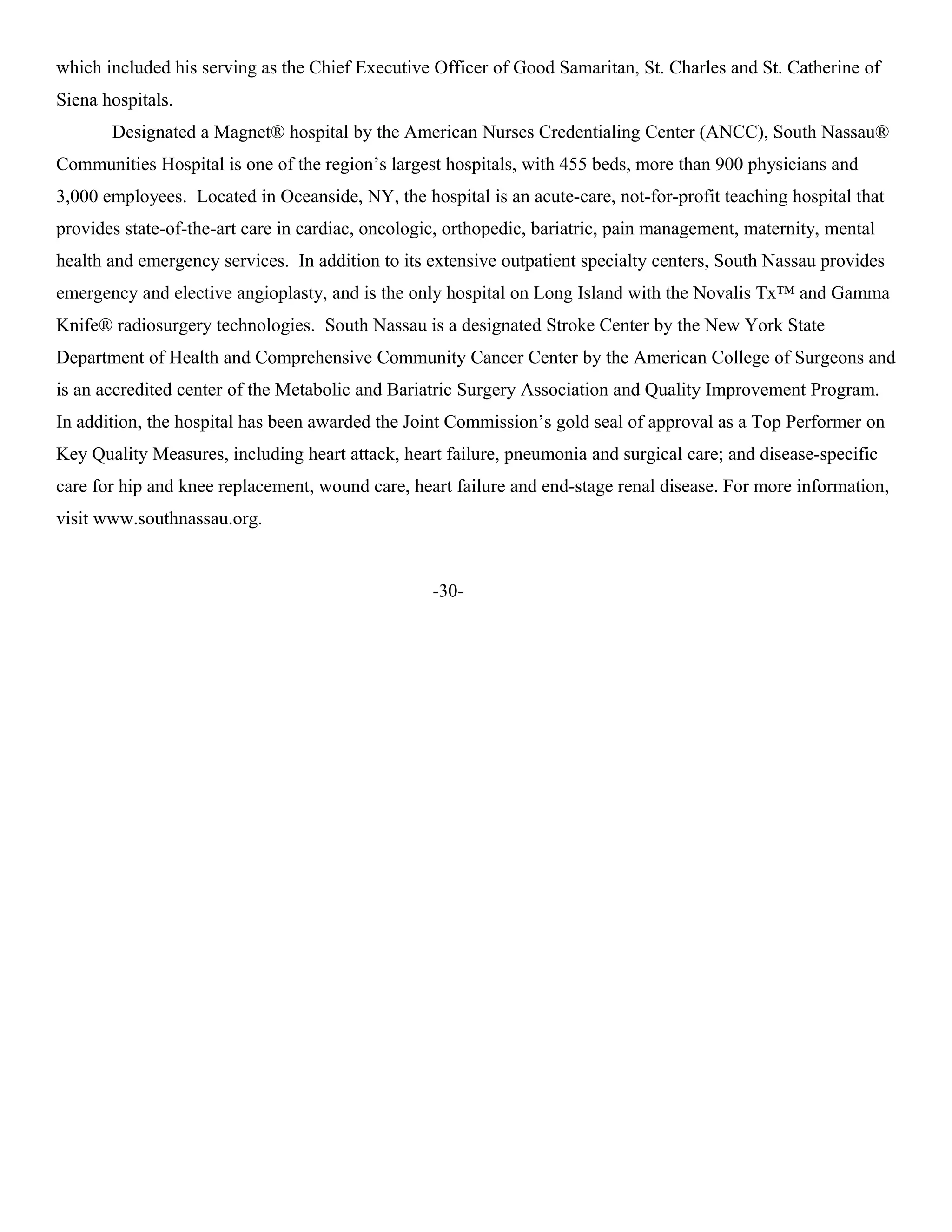 Leading Hospital Association Appoints Richard J. Murphy of South Nassau ...