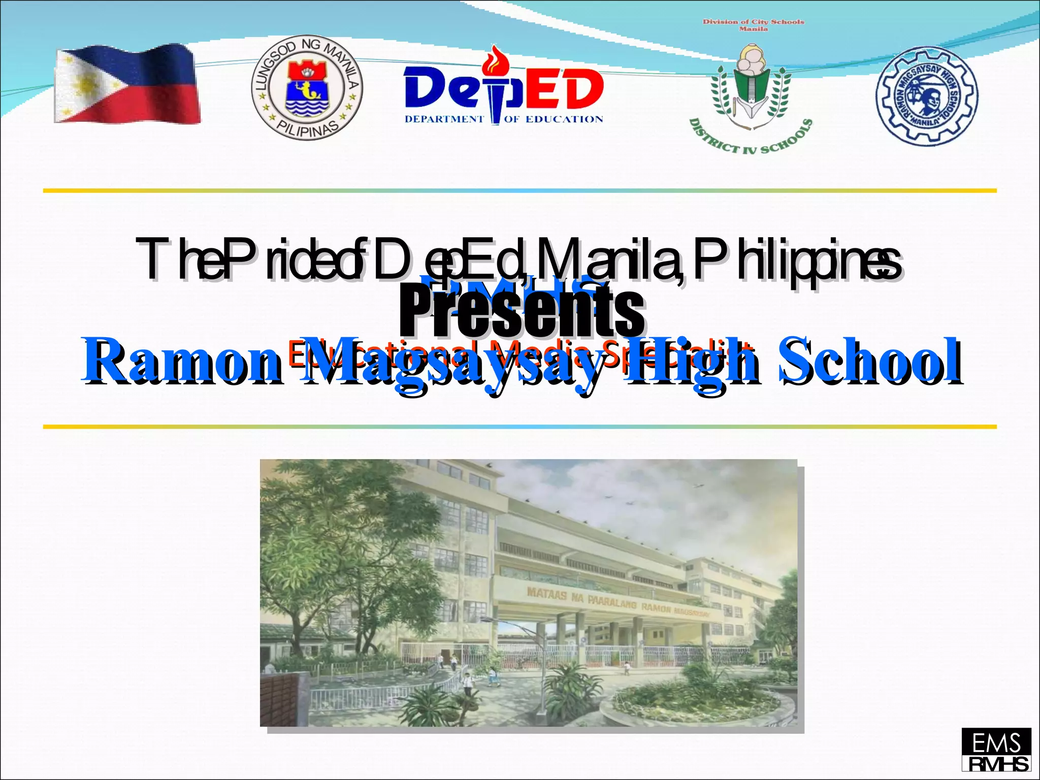 RMHS Educational Media Specialist Presents Manila School's Excellence | PPT