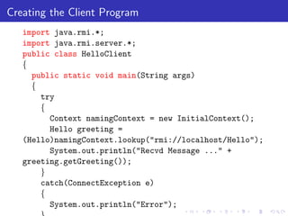 Remote Method Invocation | PDF
