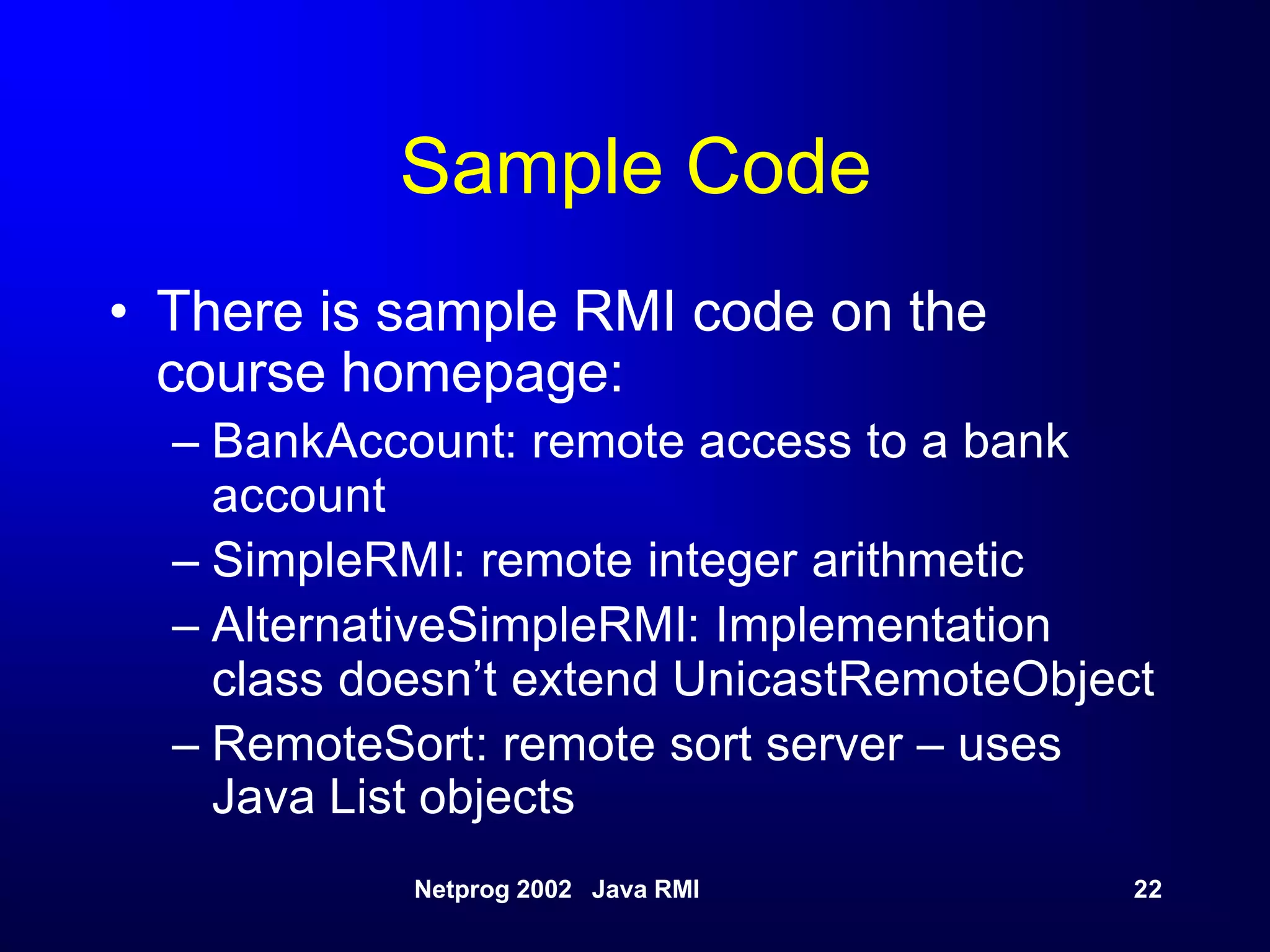 Remote Method Invocation | PPT
