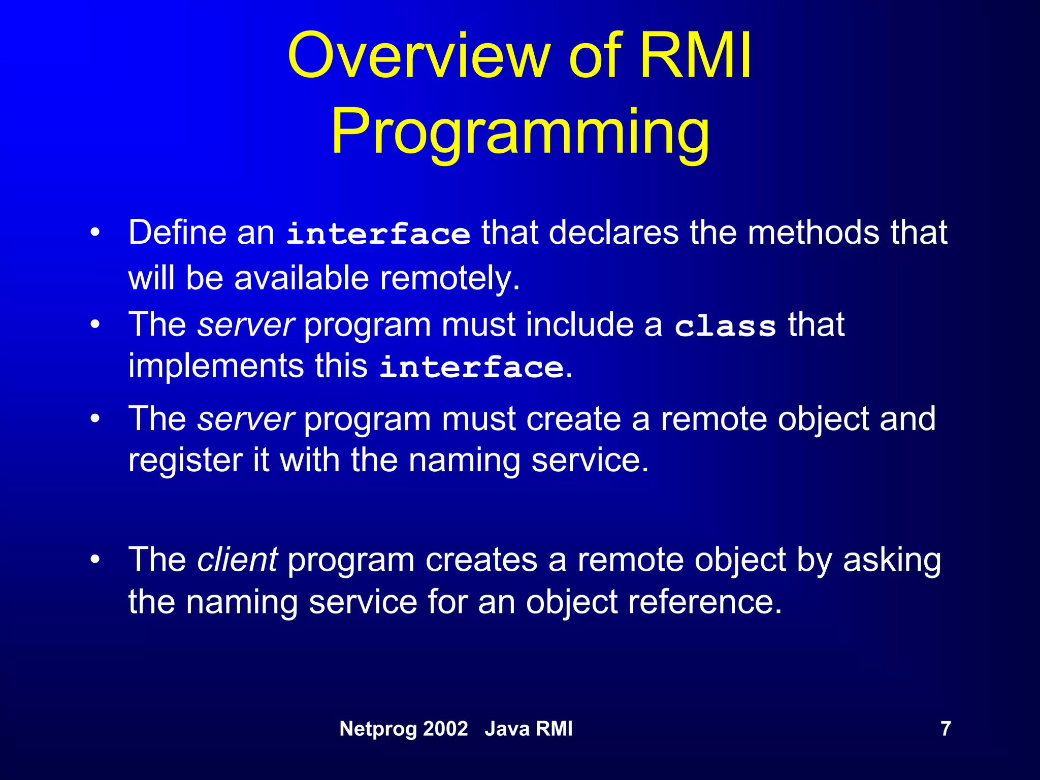 Remote Method Invocation | PPT Remote Method Invocation | PPT