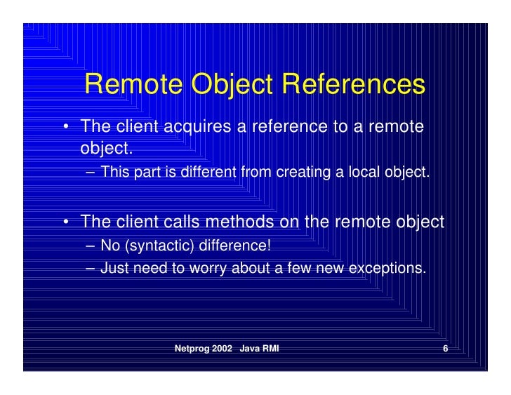 Remote Method Invocation