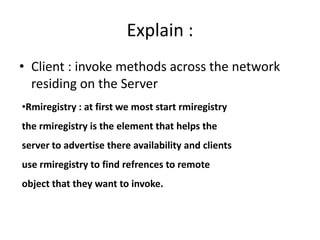 Remote method invocation (RMI) | PPTX