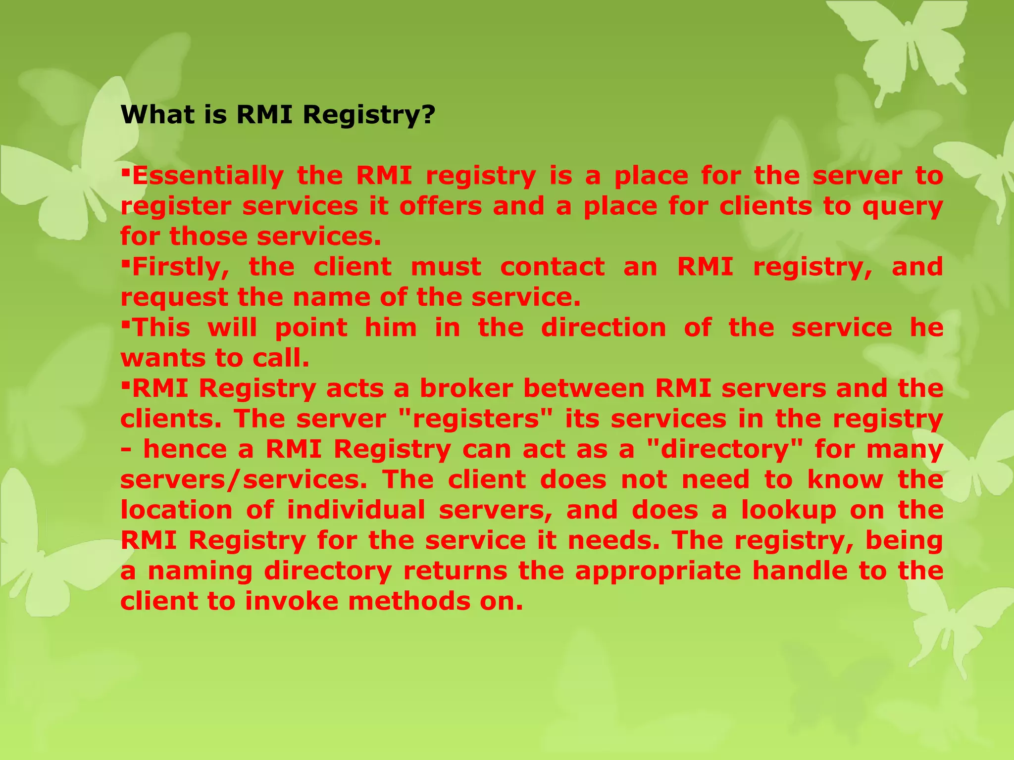 Remote method invocation | PPT