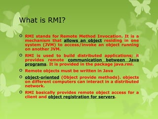Remote method invocation | PPT