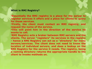 Remote method invocation | PPT