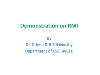 Rmi ppt | PPTX | Programming Languages | Computing