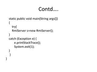 Rmi ppt | PPTX | Programming Languages | Computing