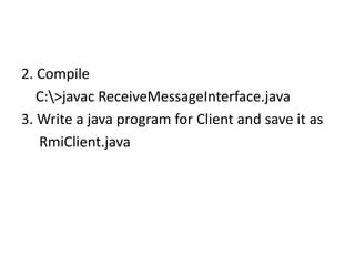 Rmi ppt | PPTX | Programming Languages | Computing