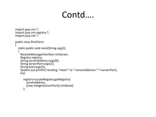 Rmi ppt | PPTX | Programming Languages | Computing
