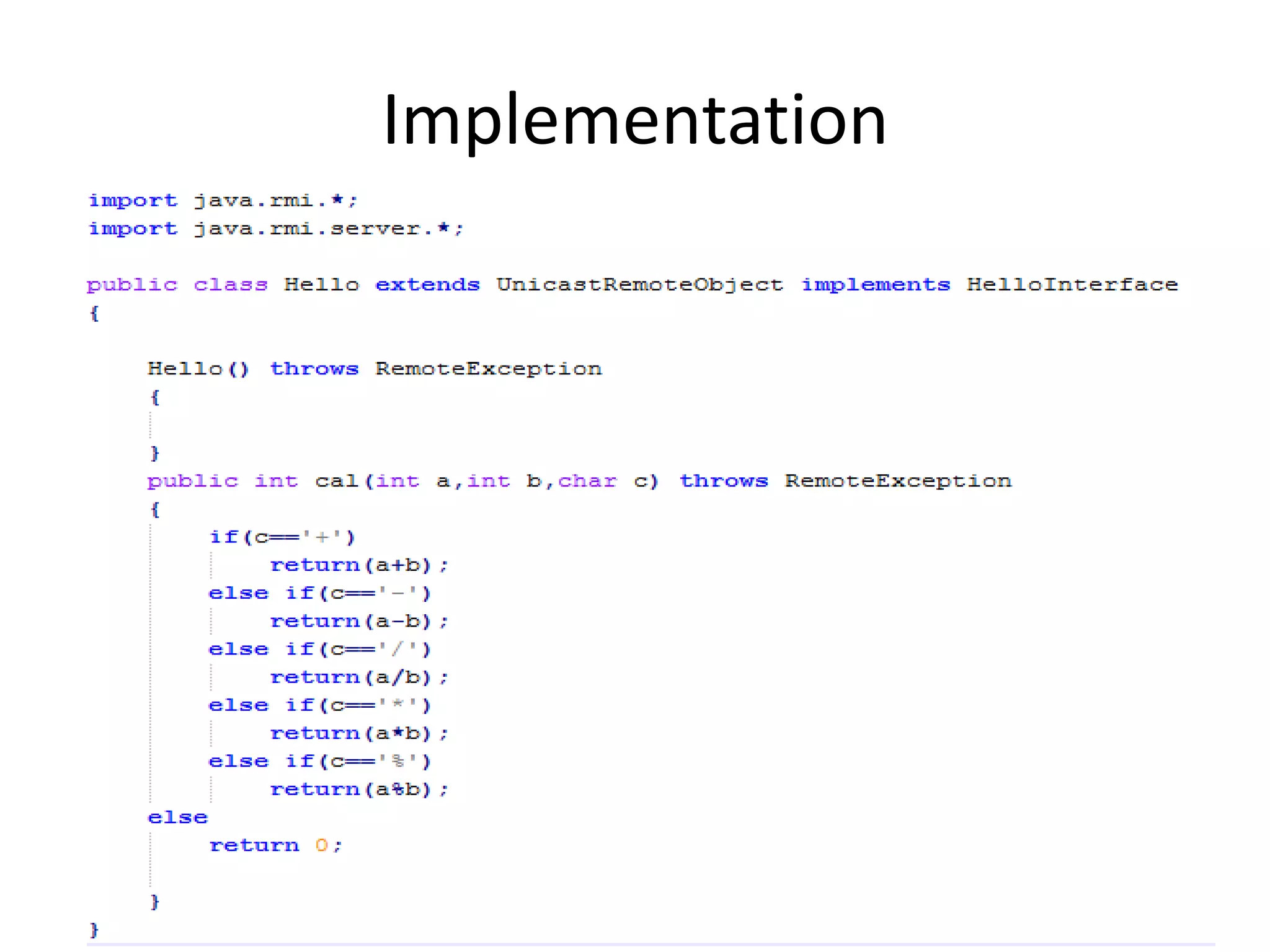 Rmi Architecture Pptx Programming Languages Computing