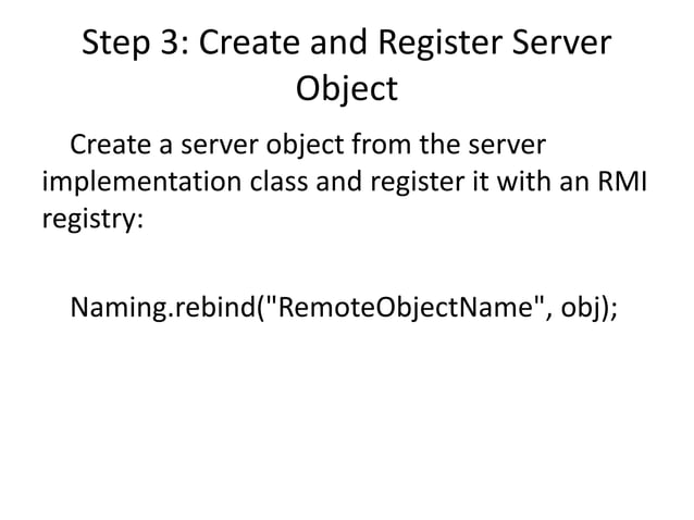 Rmi architecture | PPTX | Programming Languages | Computing