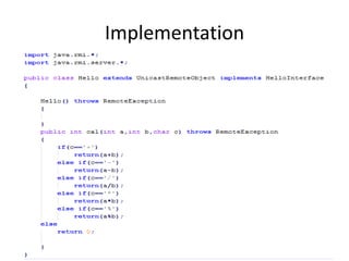 Rmi architecture | PPTX | Programming Languages | Computing