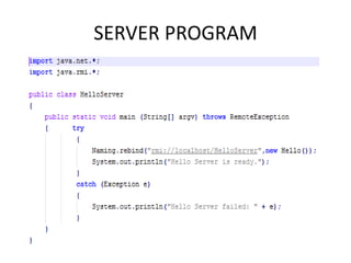 Rmi architecture | PPTX | Programming Languages | Computing